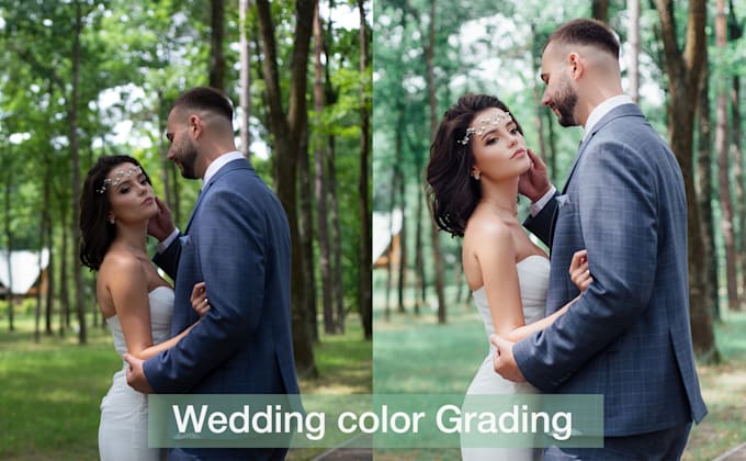 Do personal color grade of wedding photos plus create preset by ...