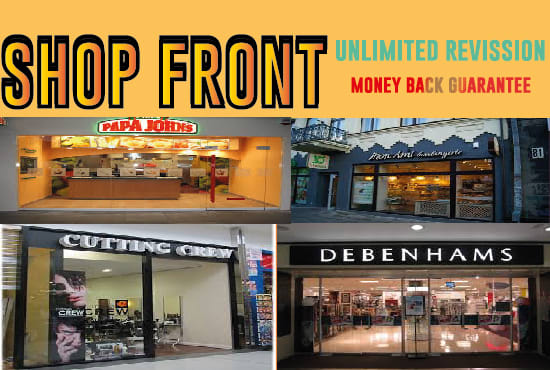 Design professional amazing shop front sign billboard window graphics ...