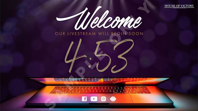 Create hd motion graphics countdown church timer video by ...
