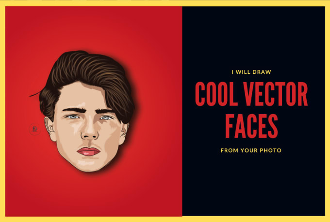 Draw a cartoon vector face or vector portrait from your photo by ...