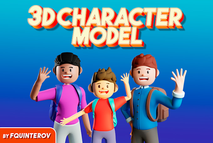 Create amazing 3d character models for you by Fquinterov | Fiverr