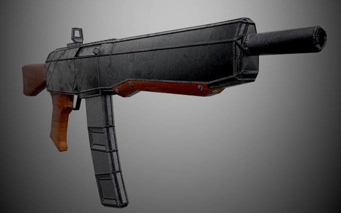 Make you a lowpoly gun or melee weapon intermediate modeler by ...