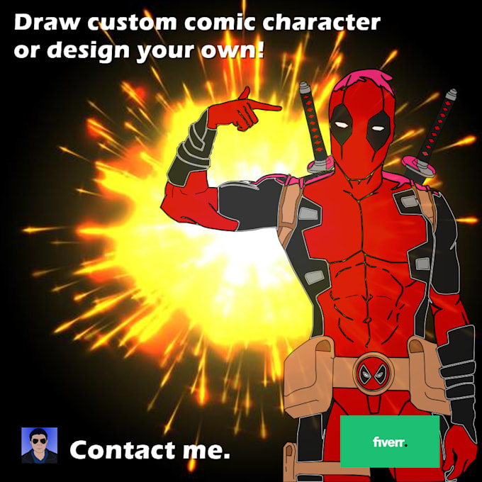 Draw a custom comic character or design your own by Juanc2 | Fiverr