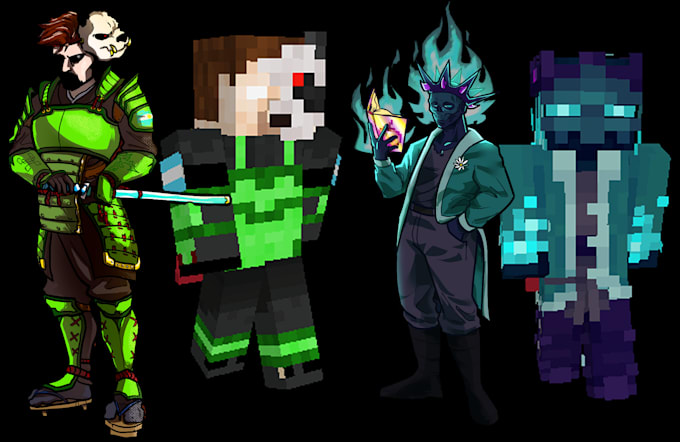 Draw your minecraft skin by Starrzfall | Fiverr