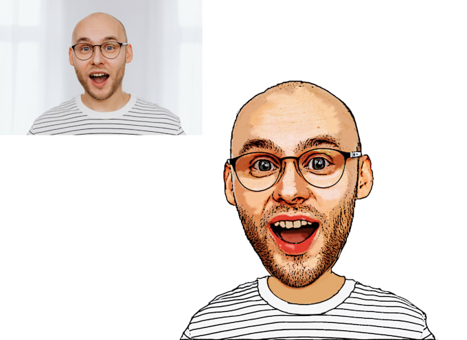 Create head shot cartoon avatars for you by Heartivve | Fiverr