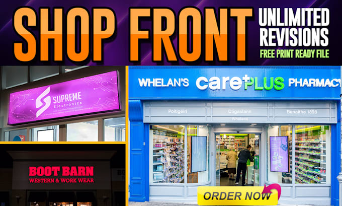 Create eye catching shop front storefront window graphics vinyl ...