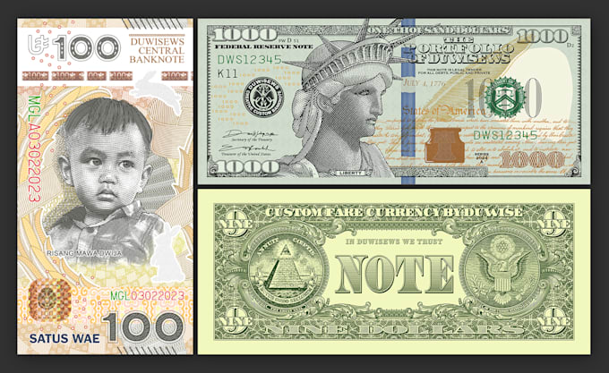 Create amazing custom fake currency, banknote, money design by Duwisews ...