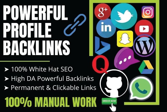Create 100 seo profile creation backlinks for your website by Fatema ...