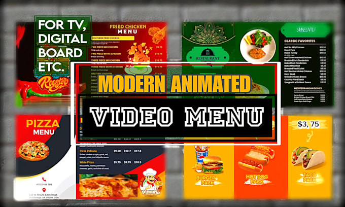 Design animated food menu by Mjmiraz | Fiverr