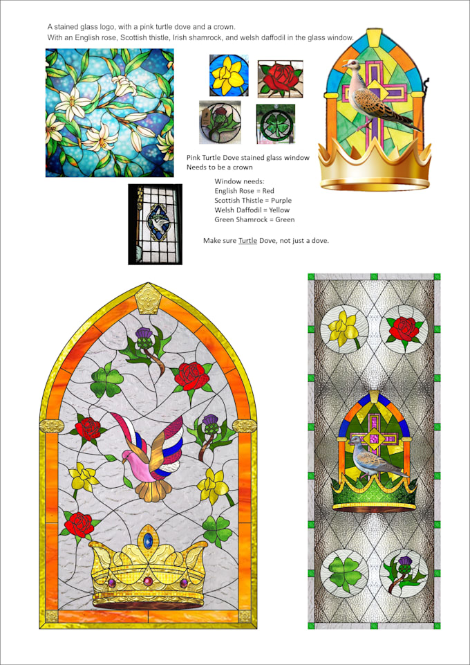 Create original stained glass in printable format by Zeeart86 | Fiverr