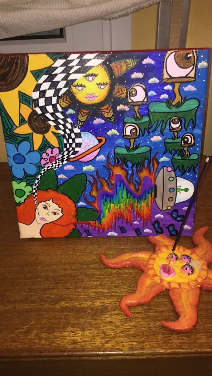 Digital illustration or physical drawing of your trippy thoughts by ...