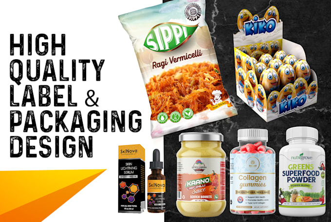 Do attractive label and packaging design by Prachico | Fiverr