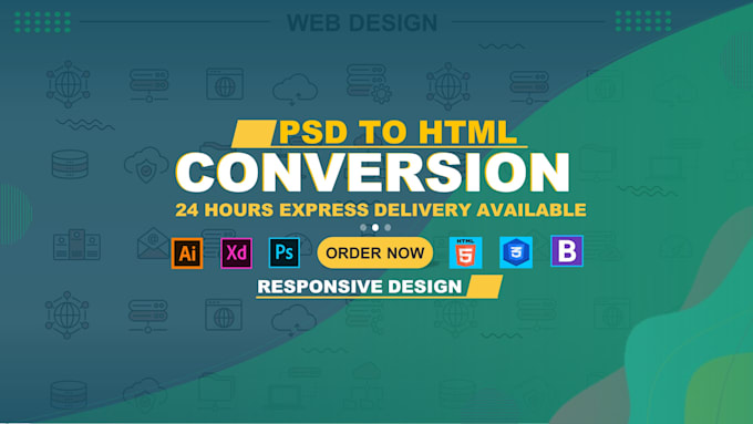 Convert psd, jpg,pdf to html responsive with css, bootstrap 4 by Umme ...