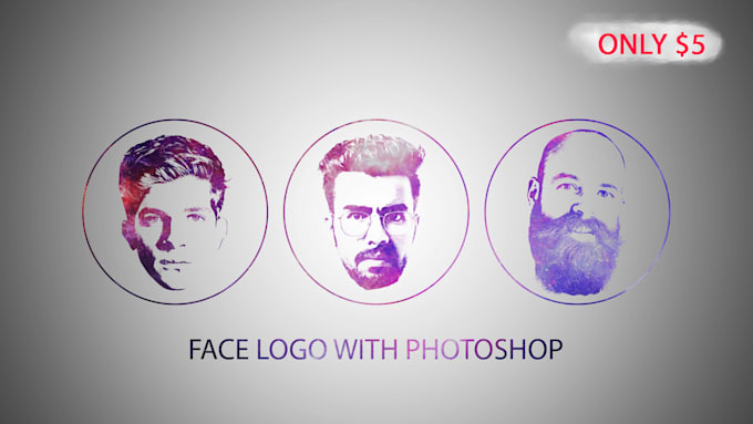 Create your face logo in photoshop within 24 hours by Varkart | Fiverr