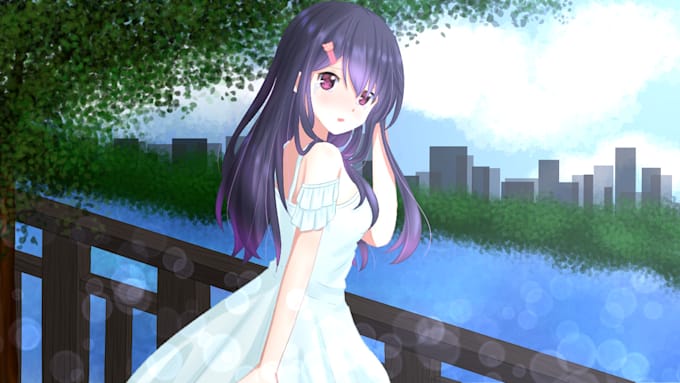 how to draw visual novel backgrounds