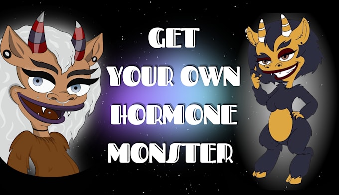 Professionally draw you as hormone monster by Fundasht | Fiverr