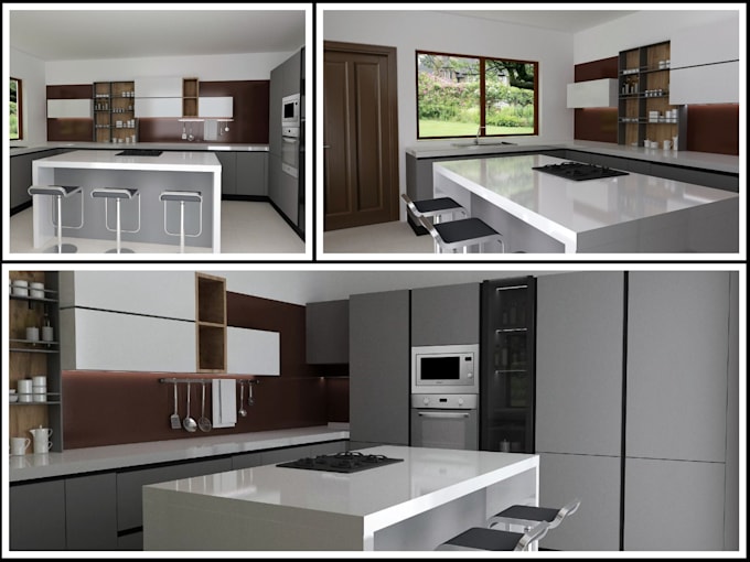 Design kitche, wardrobe, and furniture with realistic 3d by Kitchen93 ...