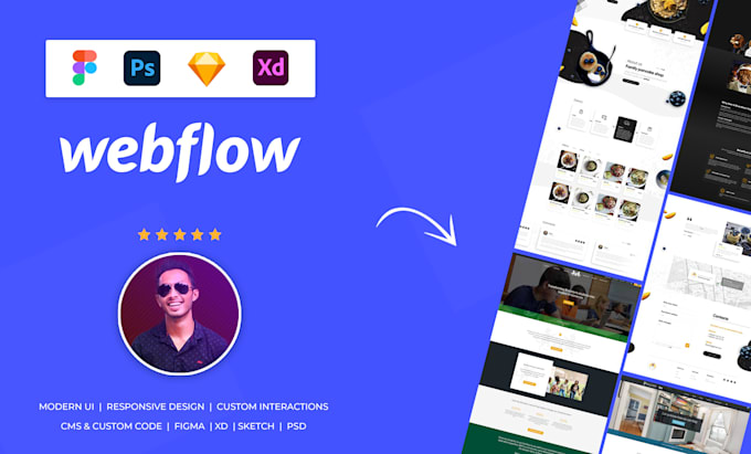 Convert figma to webflow website , xd , sketch to webflow by Webflow ...
