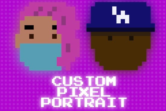 Draw your custom pixel art portrait by Graphite_pixel | Fiverr