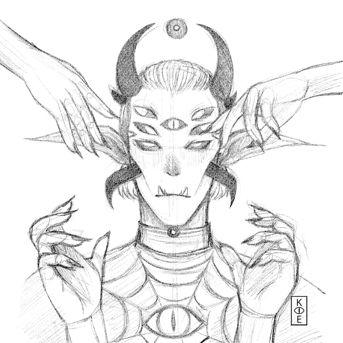 Draw a sketch of your character, rpg, oc or fanart commisions by Koe ...