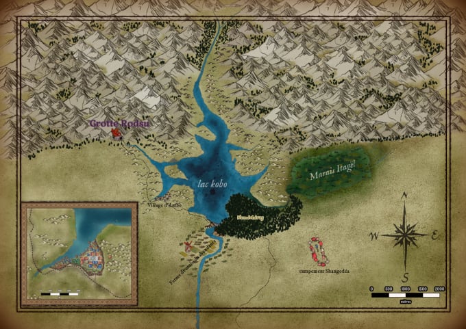 Create a custom digital map by Livincrefcoeur | Fiverr