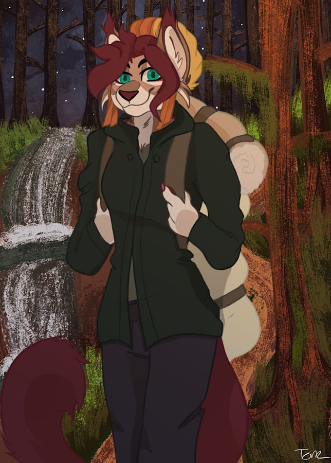 Draw a detailed sketch of your fursona by Tomthewolff | Fiverr