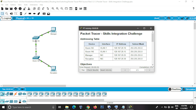 Do networking task, solve or configure pka cisco packet tracer by ...