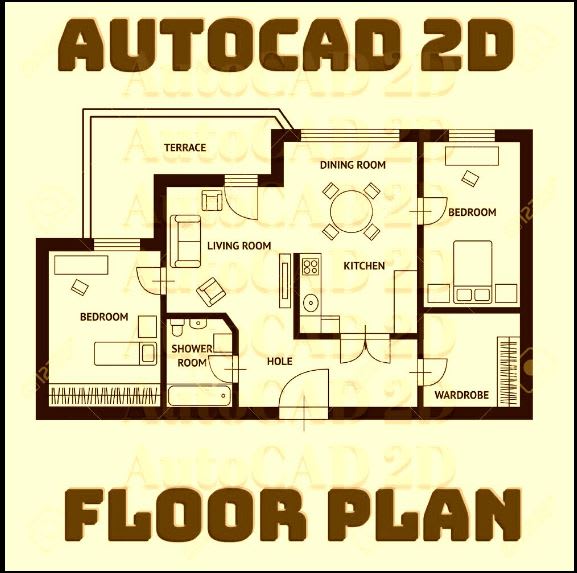 Redraw floor plans from sketch, pdf, jpg to 2d autocad architectural drawings by Junaidshahab123 ...