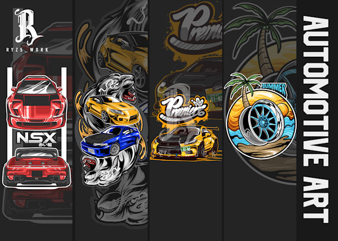 Create jdm automotive awsome art design