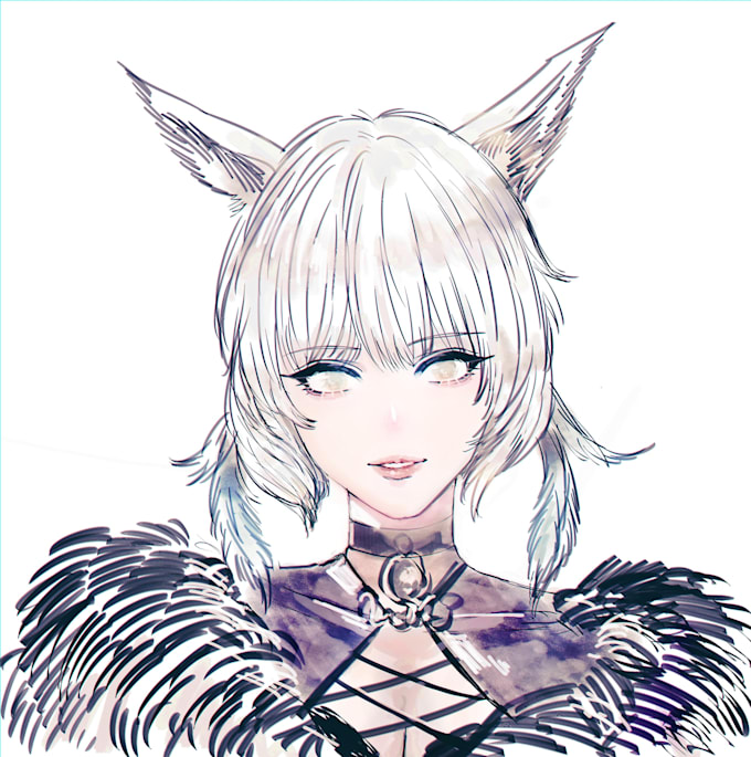 Draw your ffxiv character in my style by Aphin123 | Fiverr