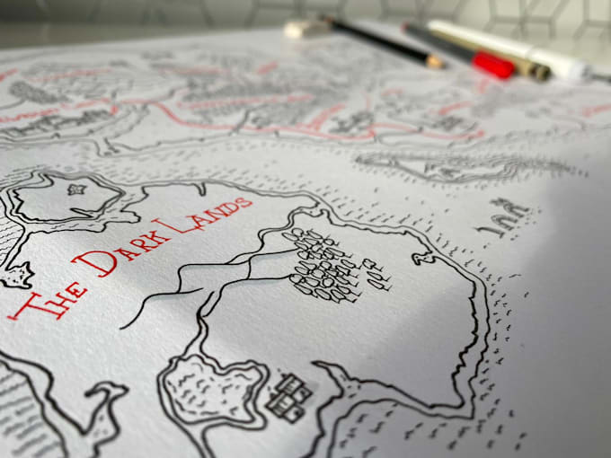 Create a personalised hand drawn fantasy style map by Shauneok | Fiverr