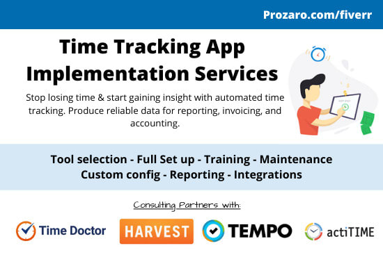 Implement time tracking software by Prozarosolution | Fiverr