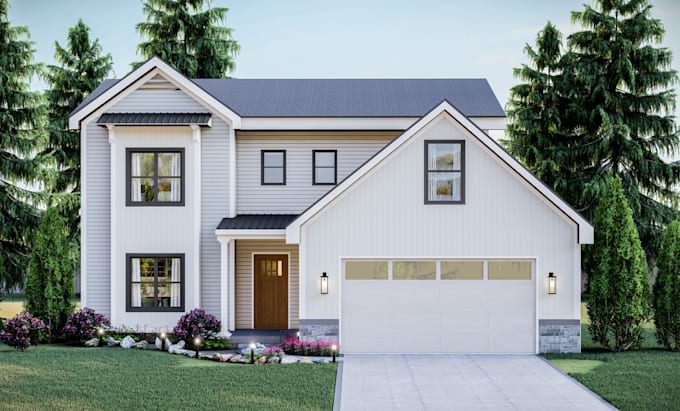 3d modeling home design house exterior architectural 3d rendering ...