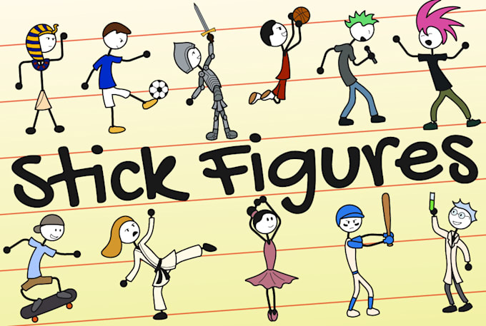 Design custom stickmen or stick figures by Alicohir | Fiverr