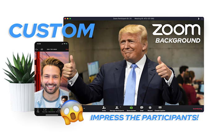 Design a custom zoom background within a couple of hours by ...