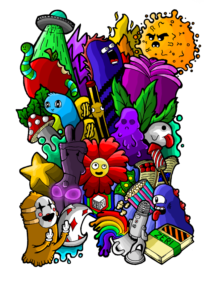 Do a professional doodle illustration for you by Zerilia | Fiverr