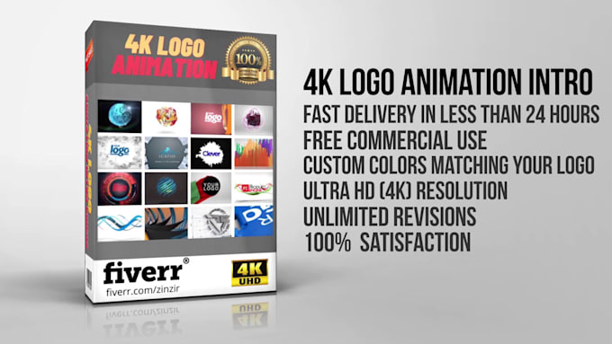 Create 4k animated logo intro video by Zinzir | Fiverr