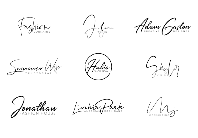 Design luxury handwritten signature scripted calligraphy photography ...