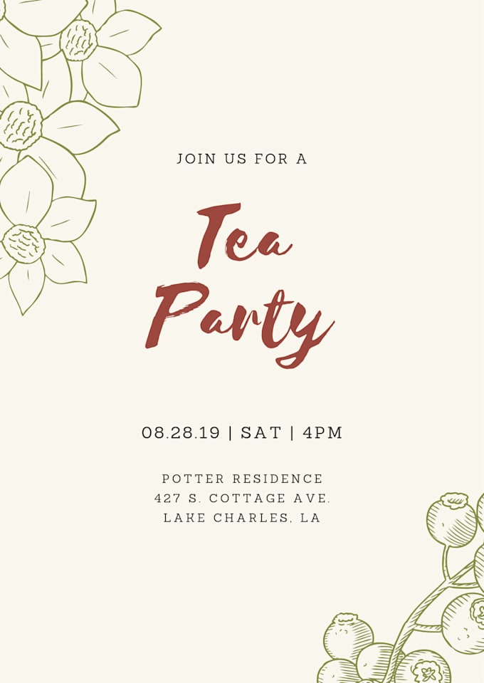 Design an invitation card for any event by Hashirnl | Fiverr