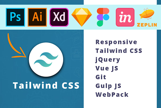 Convert figma, psd, xd, sketch to tailwind css by Aitchkay | Fiverr