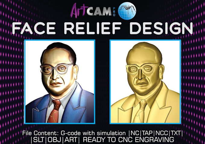 Face relief design using artcam by Vinuhasangi | Fiverr
