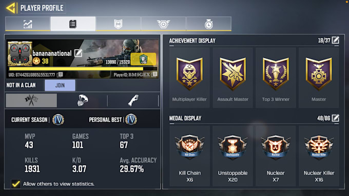 Get a nuclear medal in cod mobile by Banananational | Fiverr