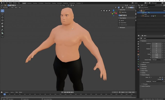 Rig your character in blender model by Tarikfouij | Fiverr