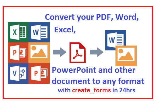 Convert your ms word to pdf copy and paste and typing jobs by Minjie23 ...