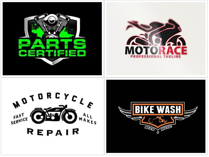 Motor bike showroom, detailing, service and wash logo by ...