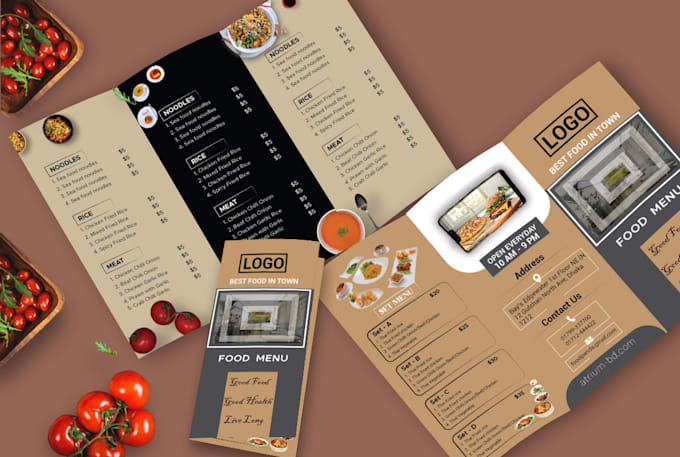 Design food menu, digital menu, food roll up banner by Tasnimmunny | Fiverr