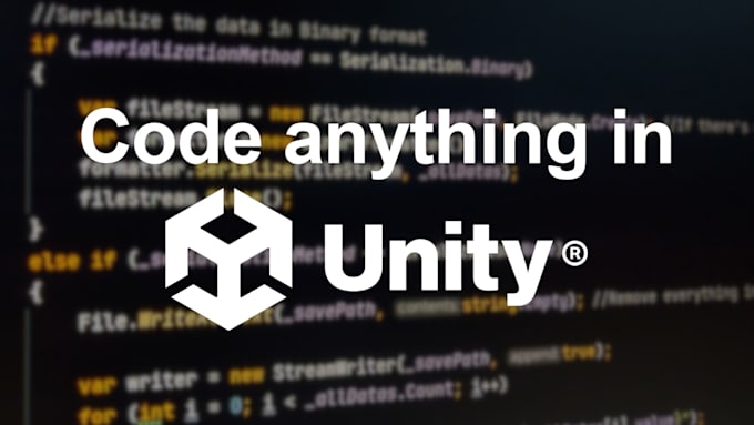 Code anything in unity by Yousif_ragab | Fiverr