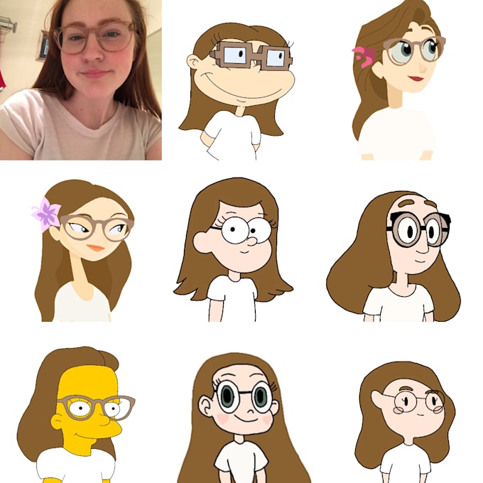 Draw you as your favorite animated cartoon character by Rubyrov | Fiverr