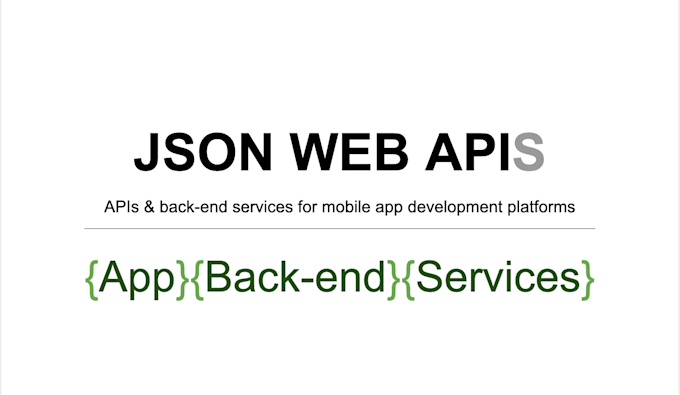 Do json rest apis, mobile backend services and security by Mbabarbaqar ...