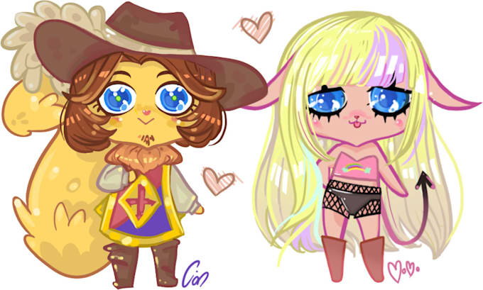 Draw the cutest chibis by Cianart | Fiverr